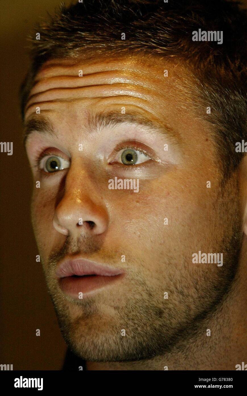 England and Birmingham defender Matthew Upson at a press conference, in ...