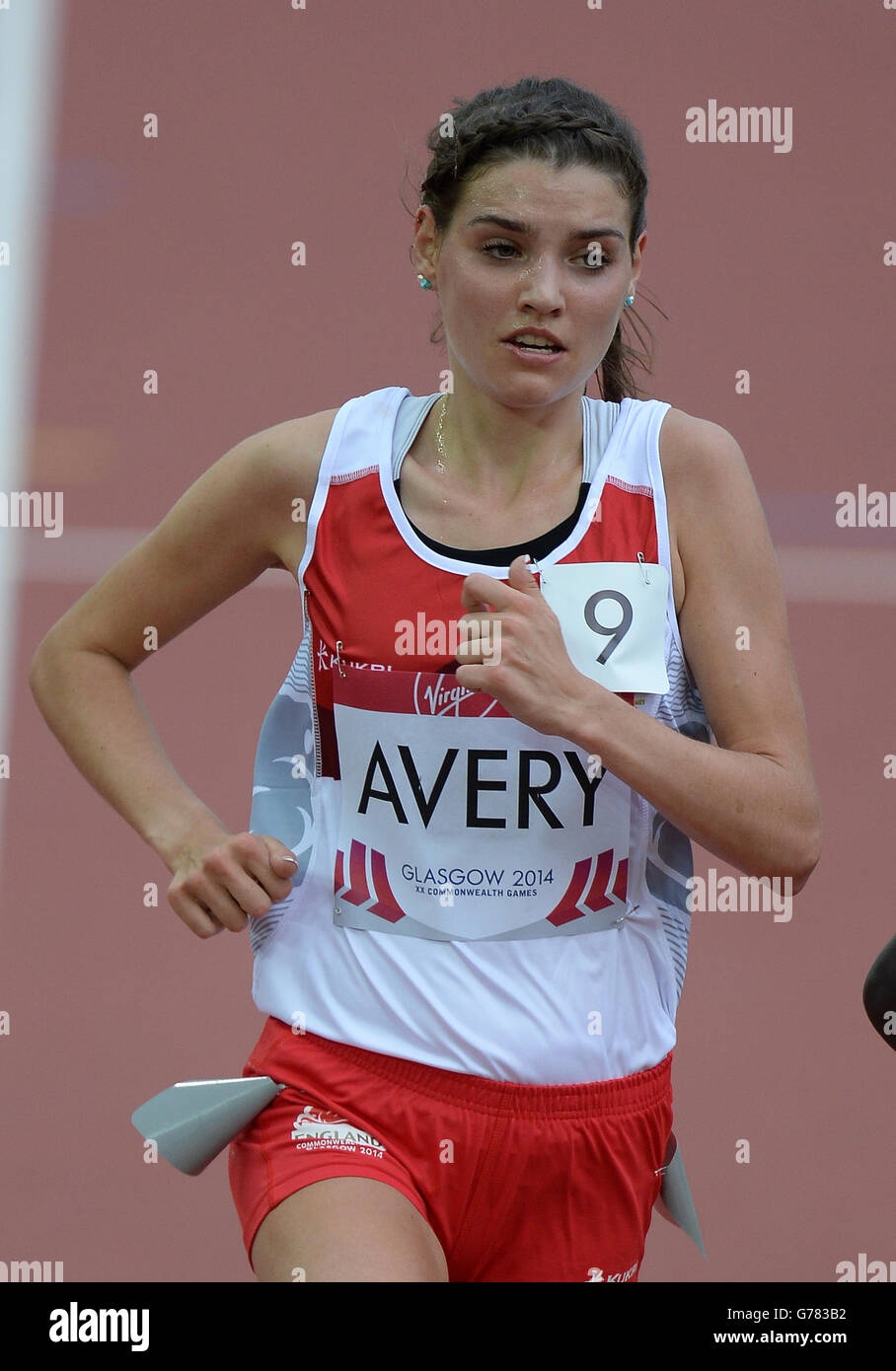 England's Kate Avery in the Women's 10,000m Final at Hampden Park ...