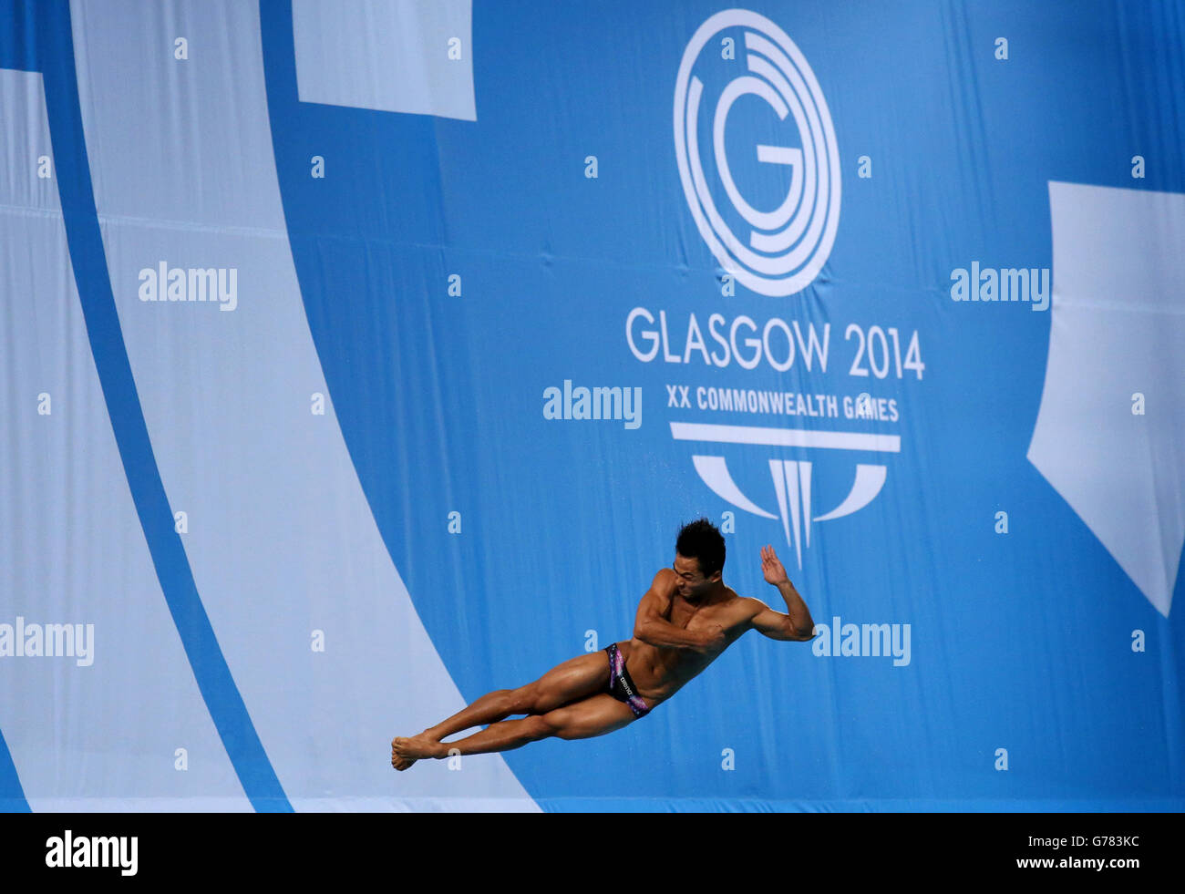 Malaysia's Ahmad Amsyar Azman during the Men's 1m Springboard Diving at ...