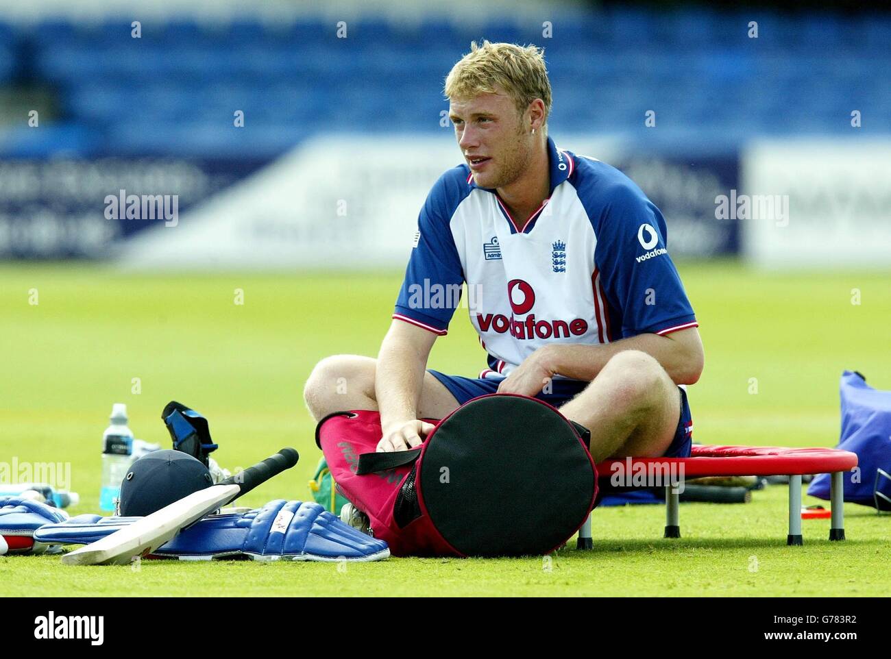 England training - Andrew Flintoff Stock Photo - Alamy