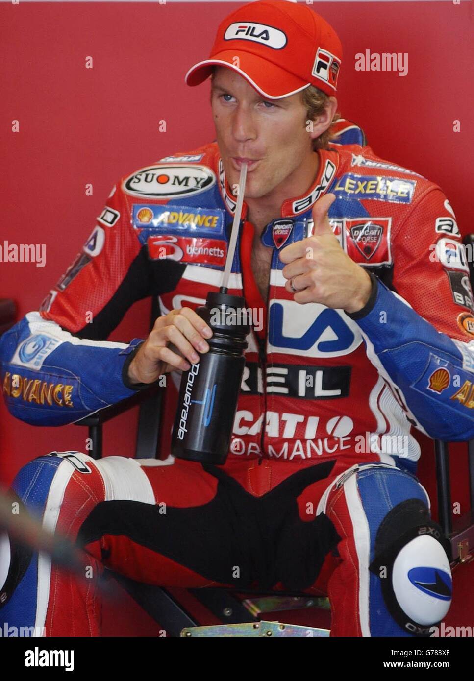 Great Britain's and Ducati rider Neil Hodgson before this afternoon ...