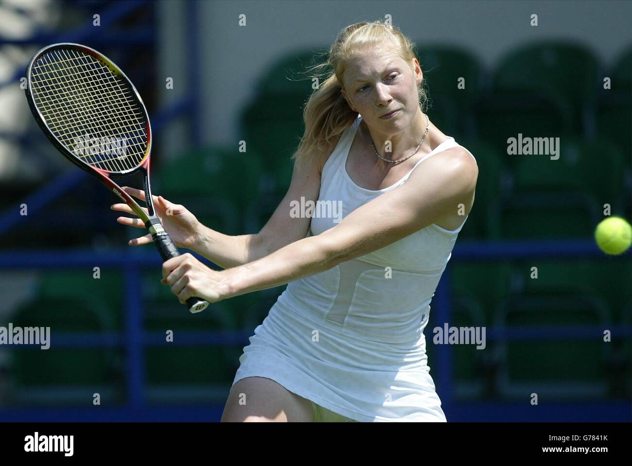Britain's Amanda Janes in action against Samantha Reeves of the USA at ...