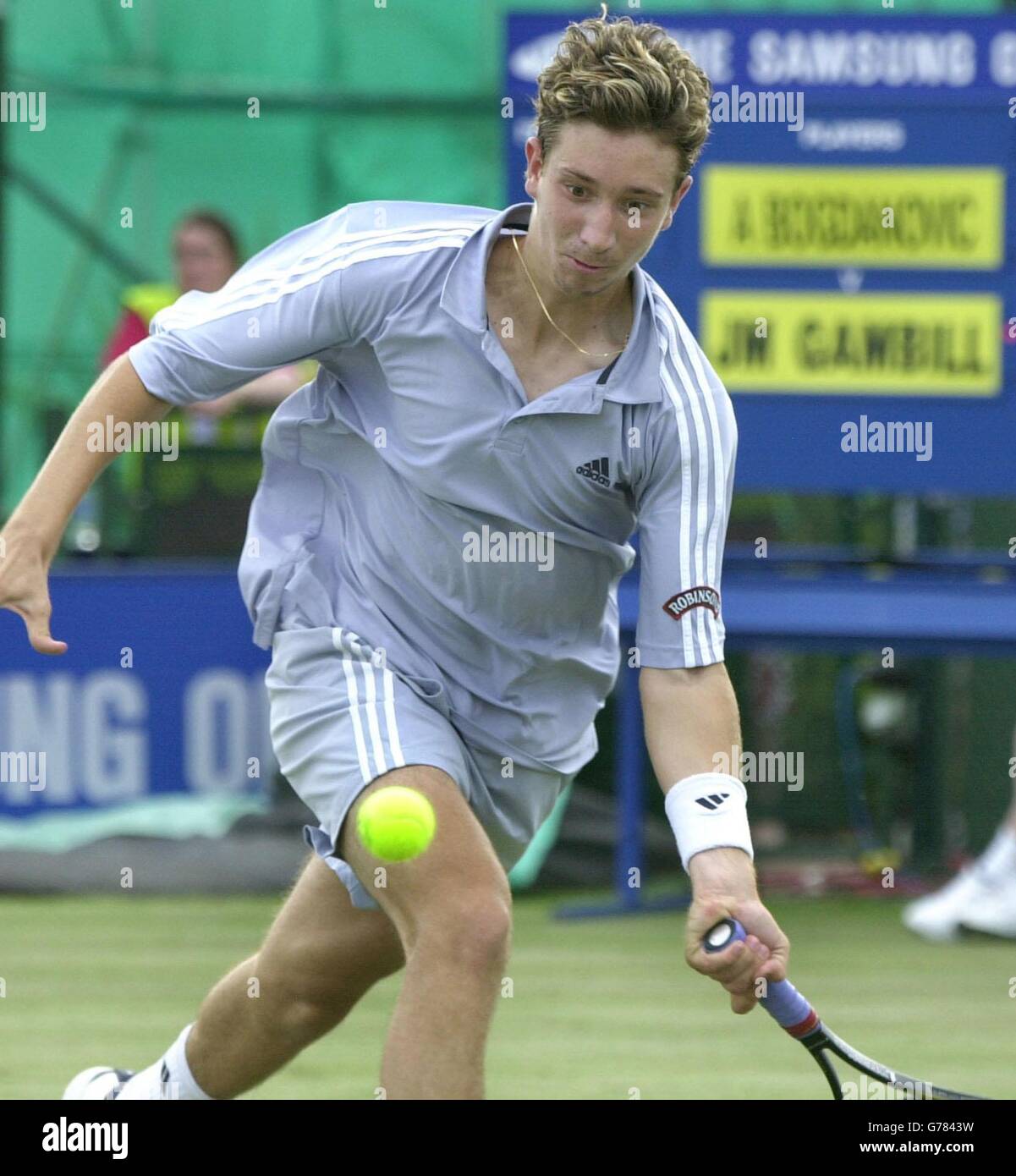 Great Britain's Alex Bogdanovic plays against the USA's Jan Michael ...