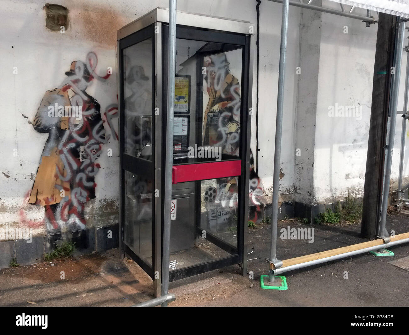 Spy booth banksy hi-res stock photography and images - Alamy