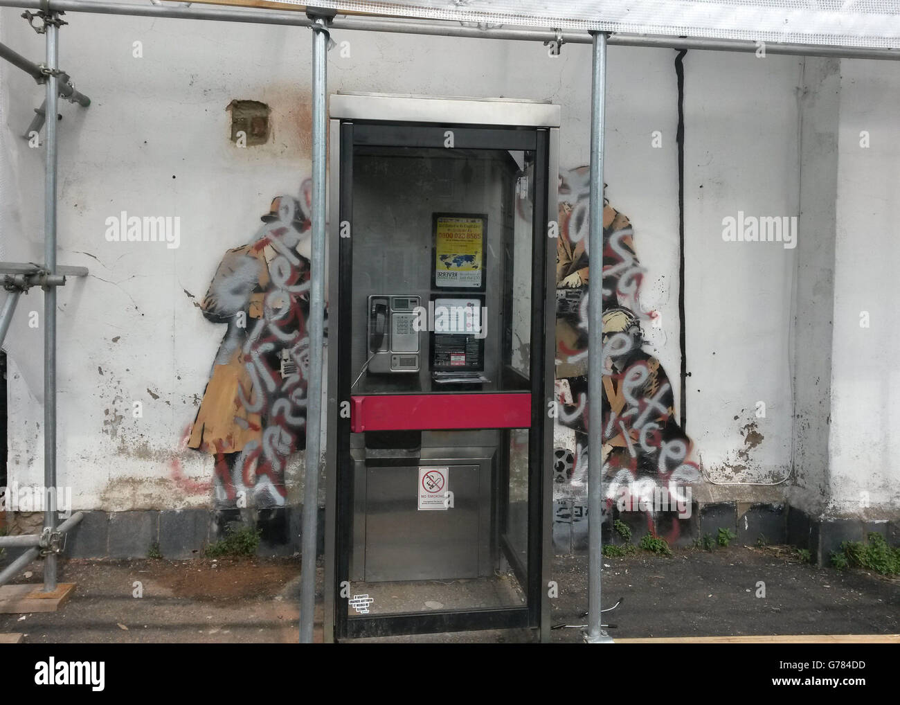 Spy booth banksy hi-res stock photography and images - Alamy