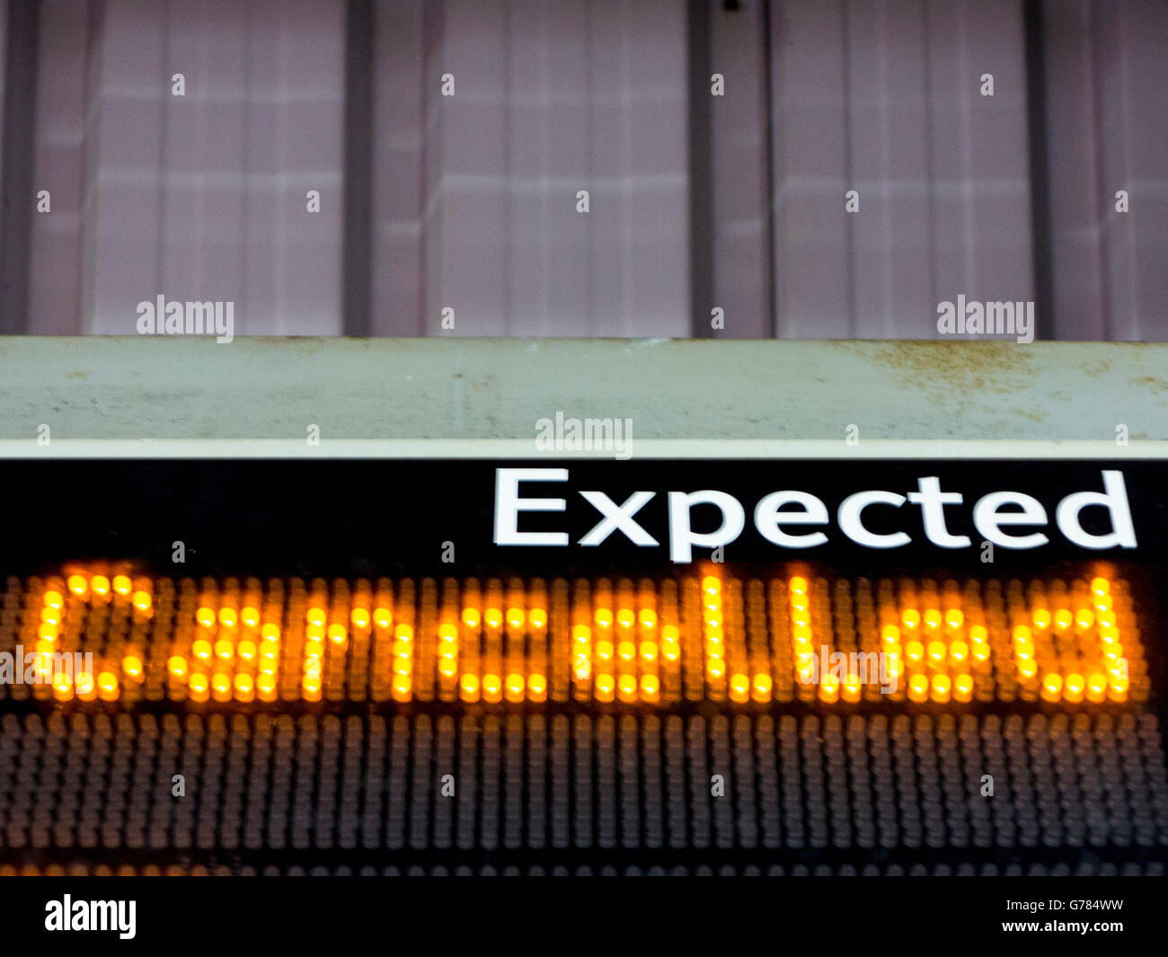 Cancelled train london strike hi-res stock photography and images - Alamy