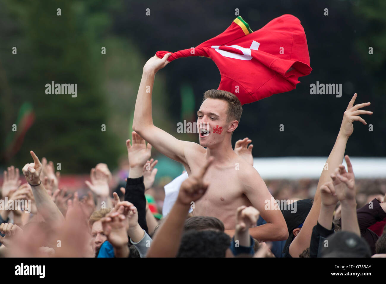Welsh football fans hi-res stock photography and images - Alamy
