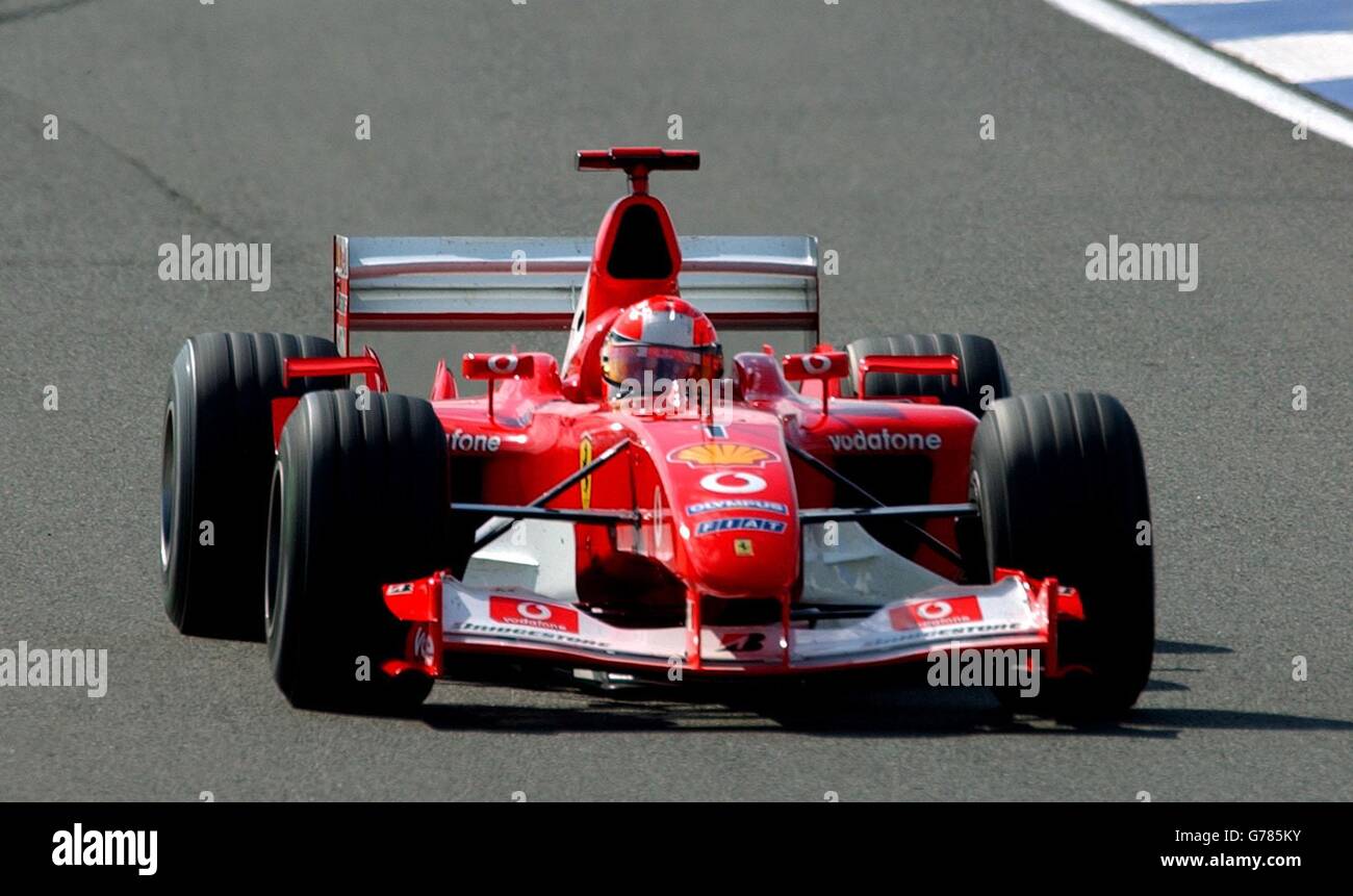 German Ferrari driver Michael Schumacher during free practice in ...
