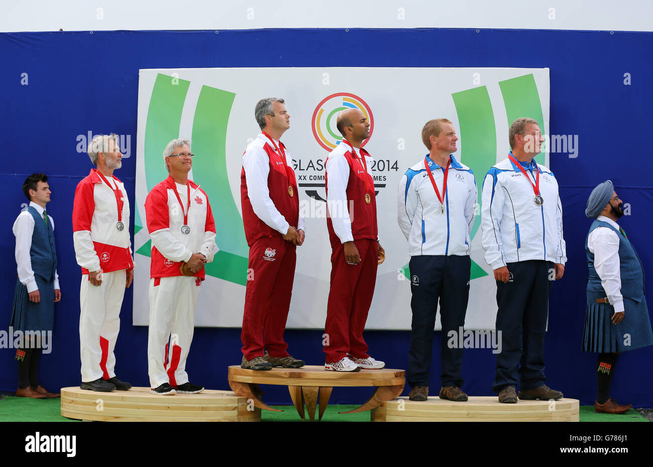 Canada's Jim Paton and Des Vamplew, England's David Luckman and Parag ...
