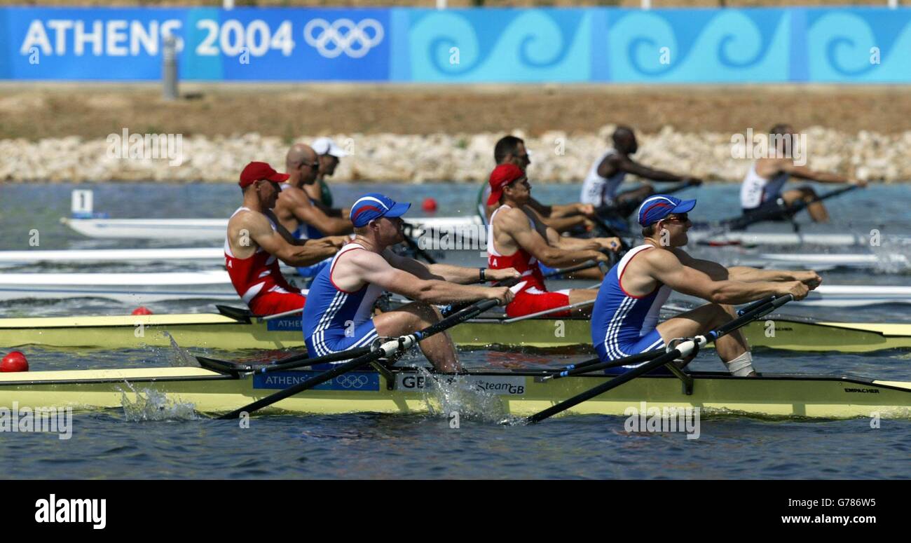 Britain's Men's Double Sculls rowing team (from front left) Matthew ...