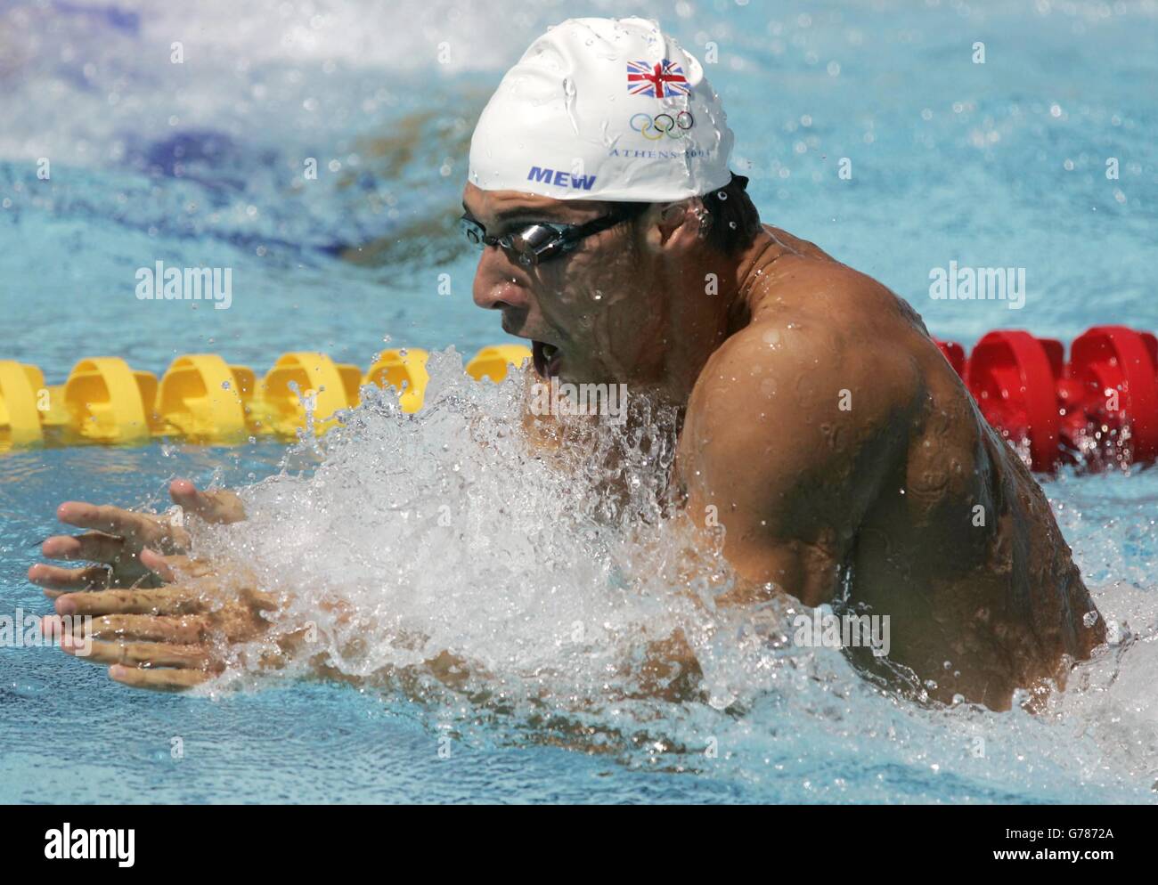 British swimmer Darren Mew from Bath competes in the Men's 100m ...