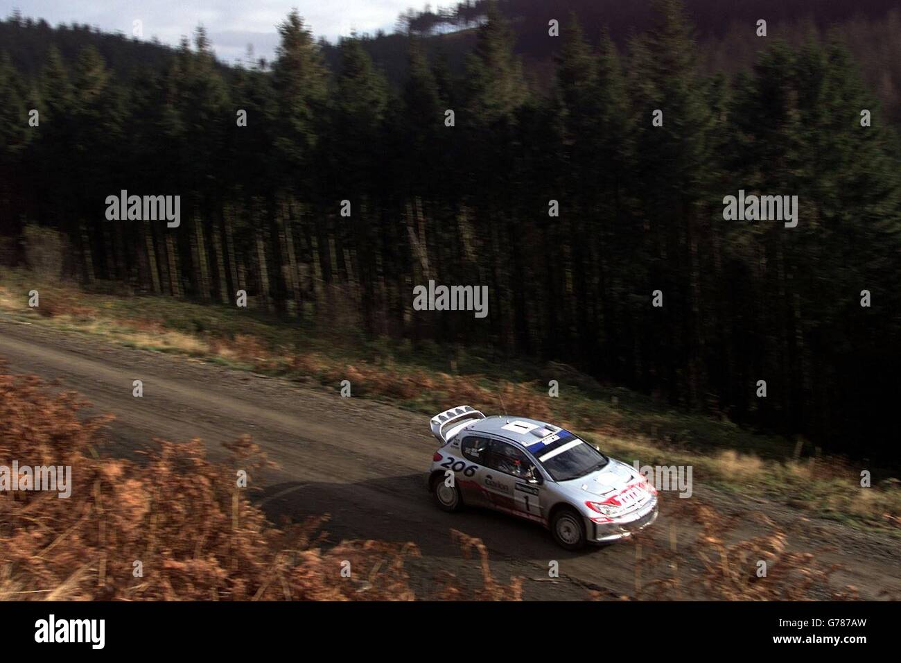 Network Q Rally Burns. Richard Burns in his Peugeot 206 WRC on the ...