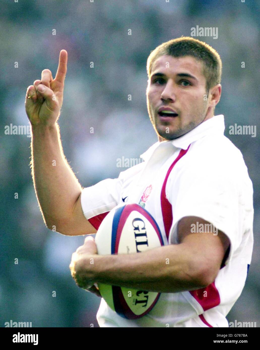 Sport rugby union celebrating scoring ben cohen hi-res stock ...