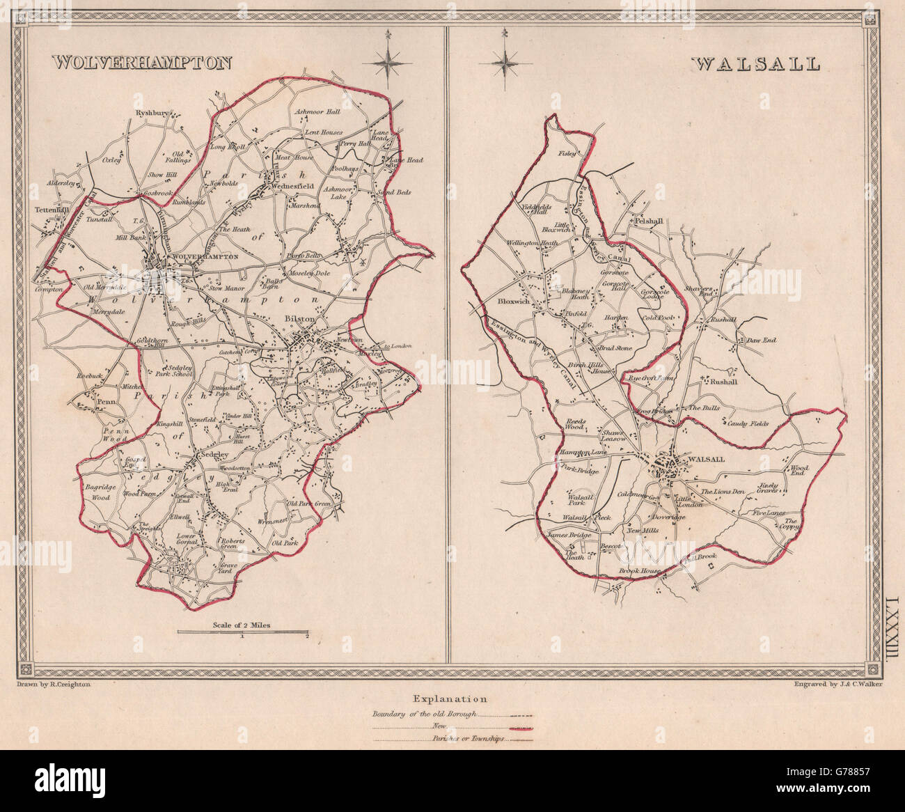 STAFFORDSHIRE TOWNS. Wolverhampton Walsall plans. CREIGHTON/WALKER ...