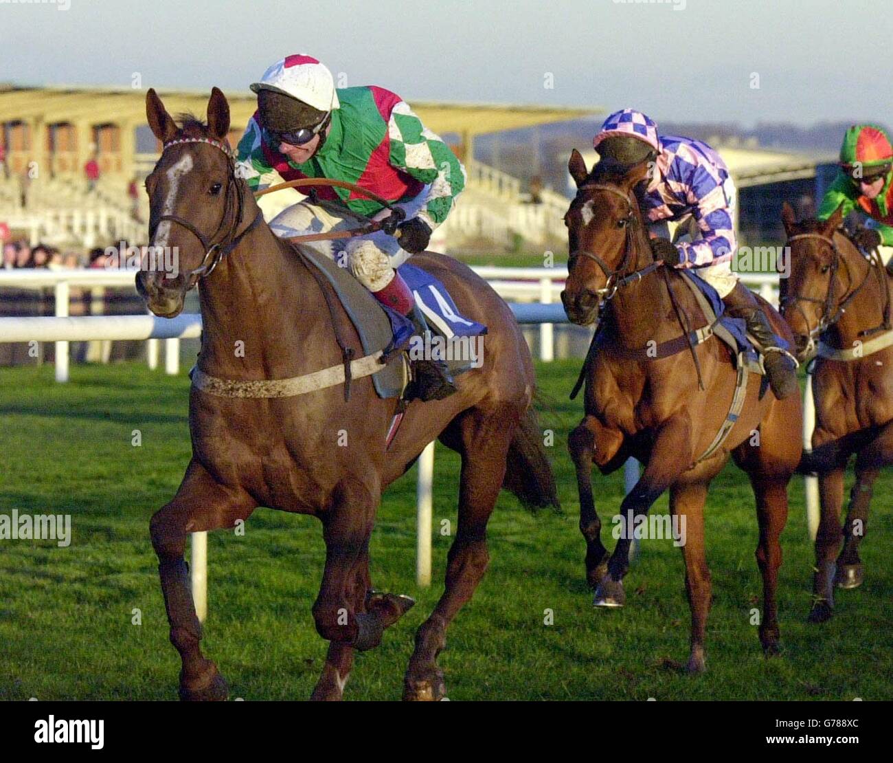Winning jockey mick fitzgerald brings home his fifth winner hi-res ...