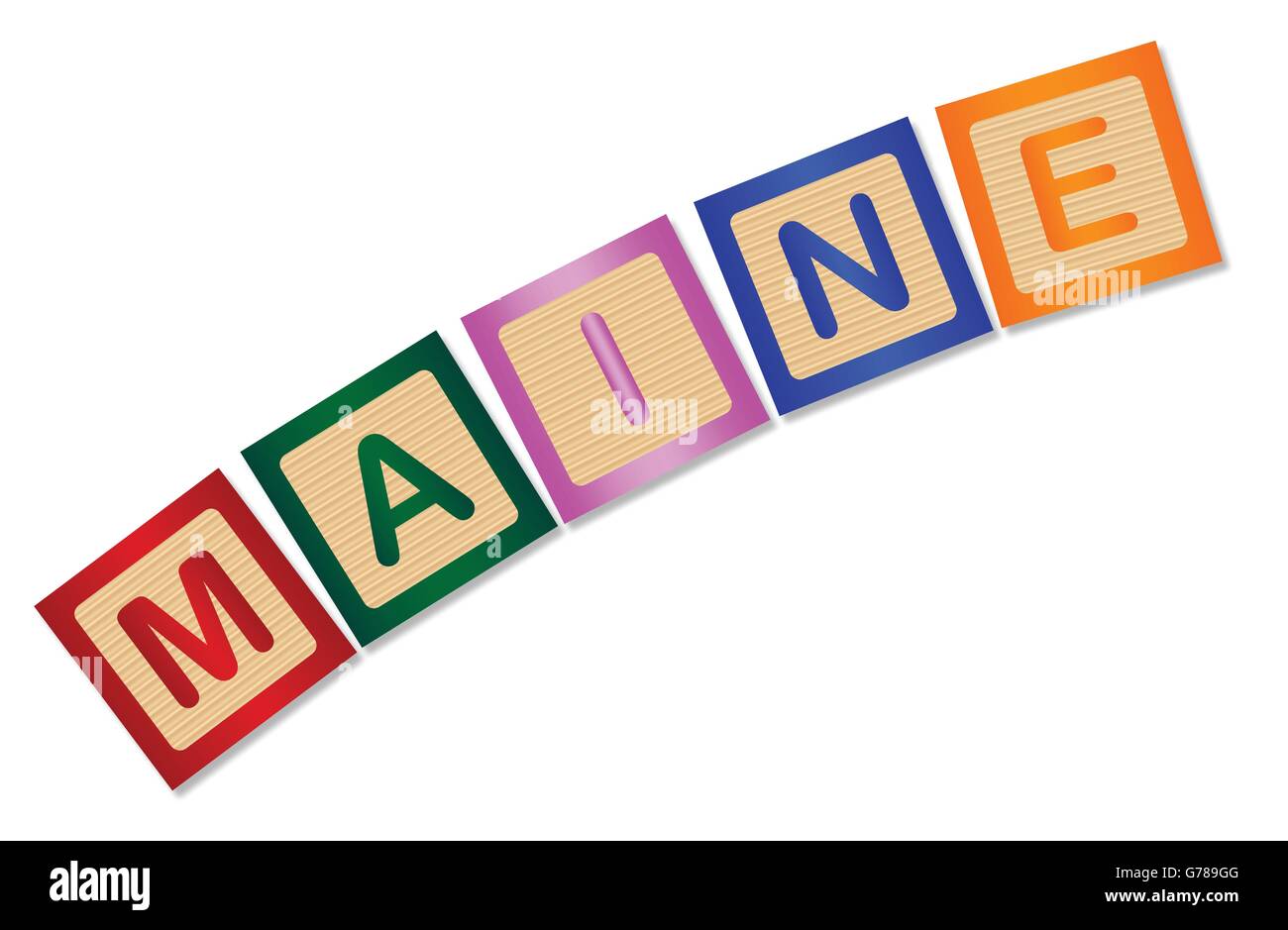 Maine state vector vectors hi-res stock photography and images - Alamy