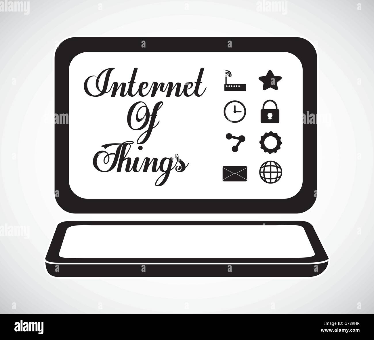 Multimedia icon set. Internet of things design. vector graphic Stock ...