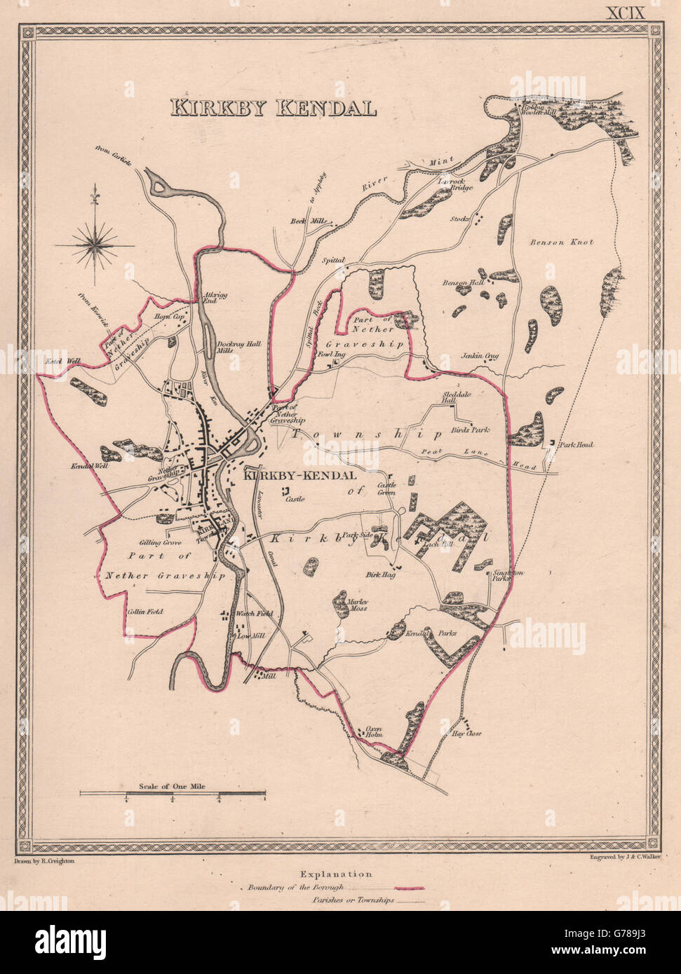 Kendal outline map hi-res stock photography and images - Alamy