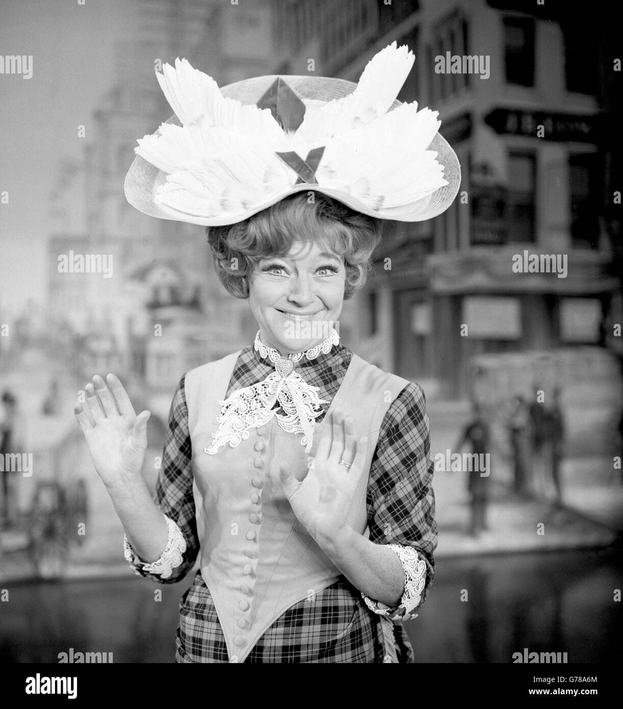 Dora bryan rehearses drury lane theatre role in hello dolly hi-res ...