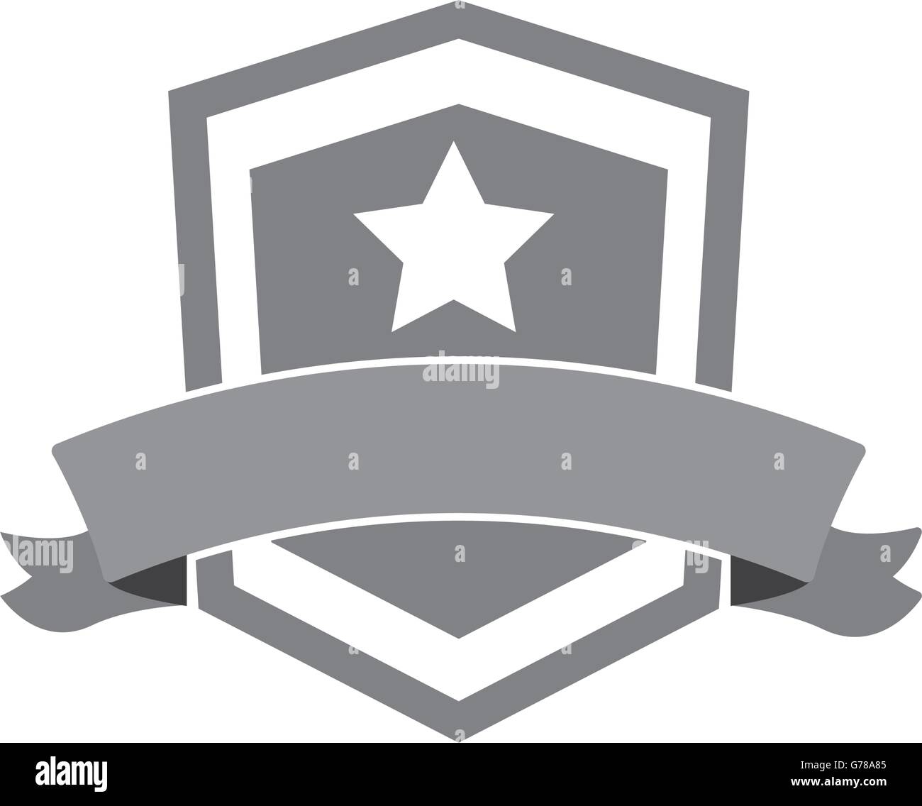 shield star banner icon Stock Vector Image & Art - Alamy