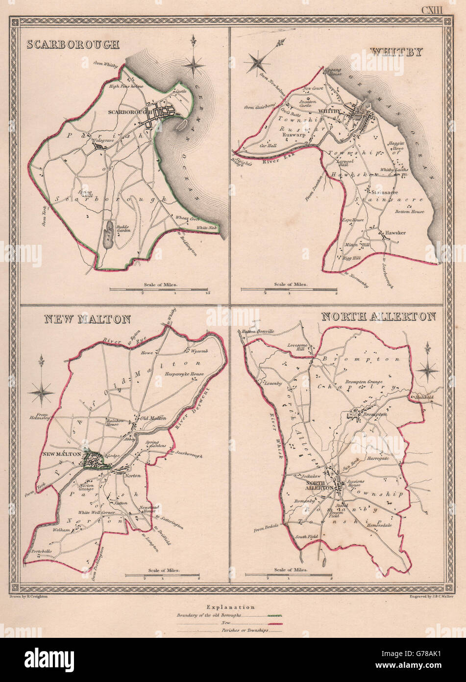 Northallerton map hi-res stock photography and images - Alamy