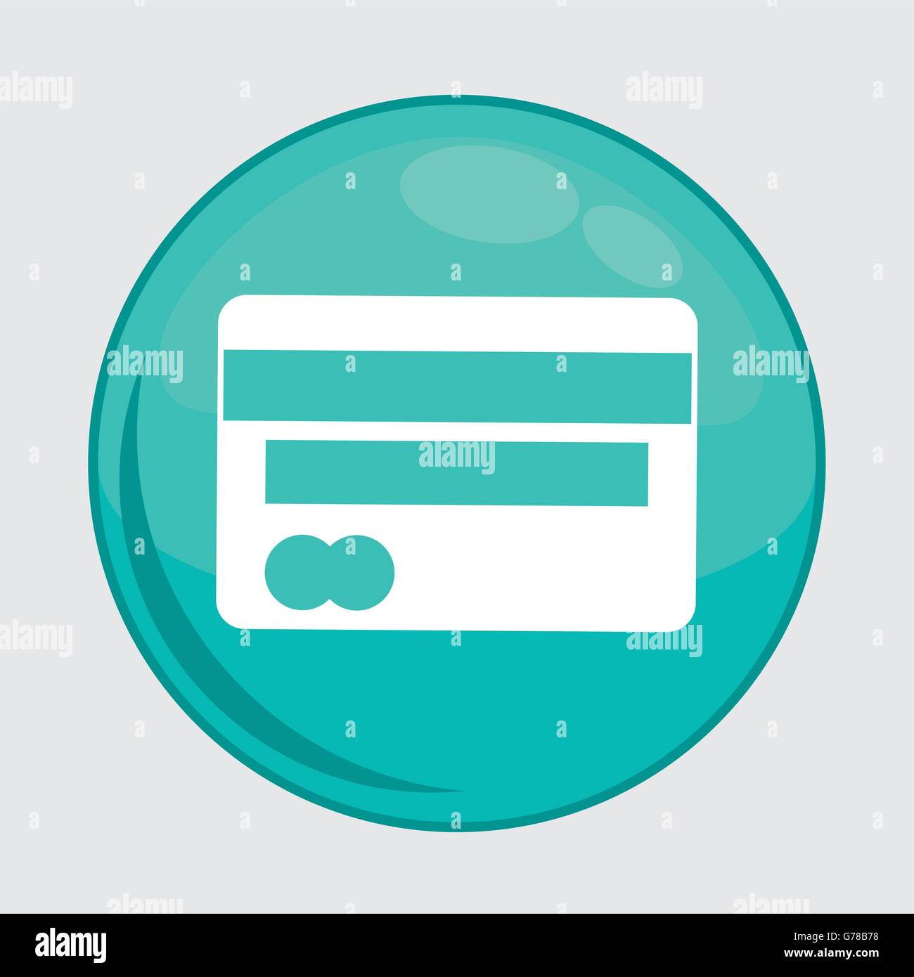 credit card button icon. Social media design. vector graphic Stock ...