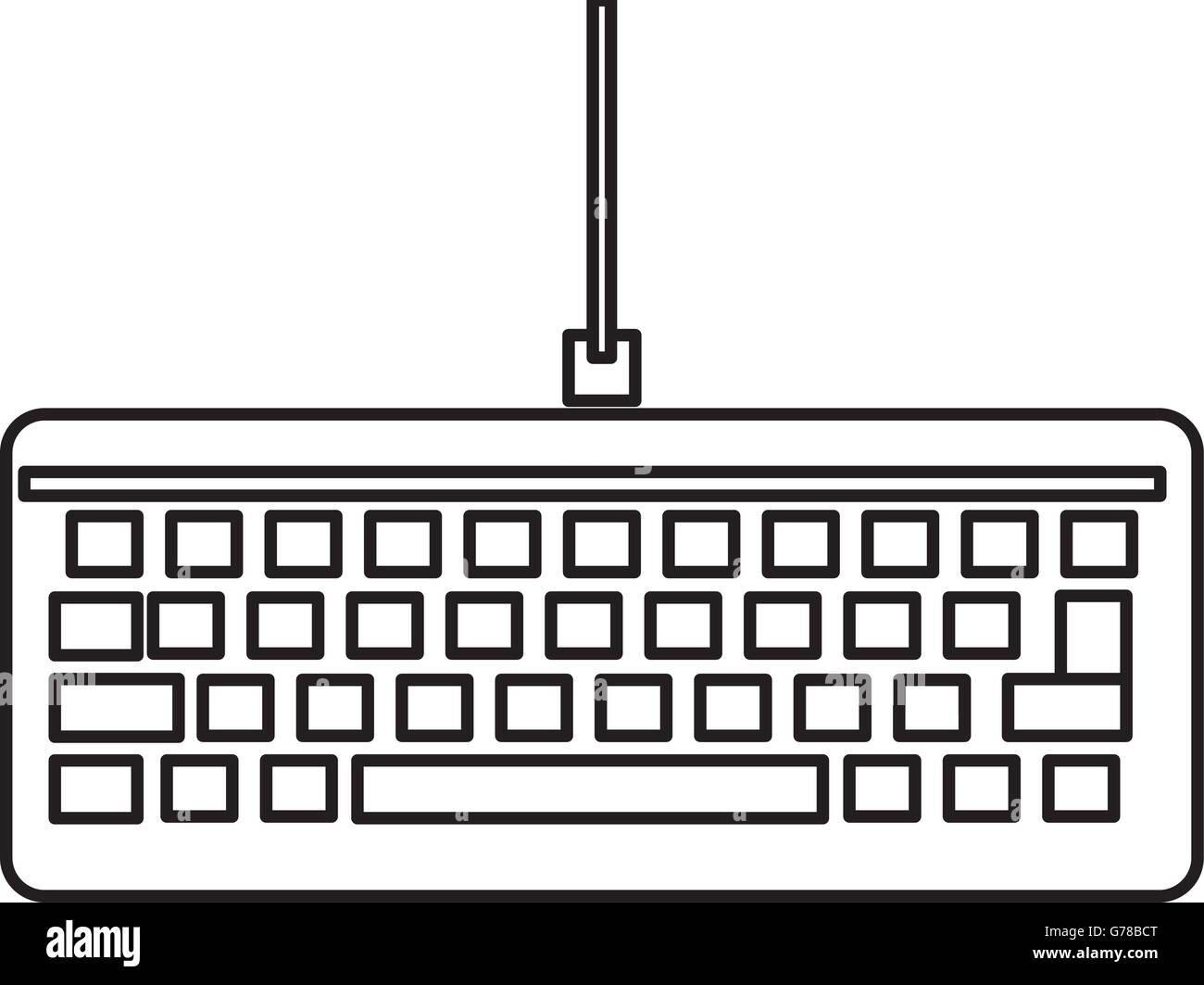 Simple Keyboard Vector