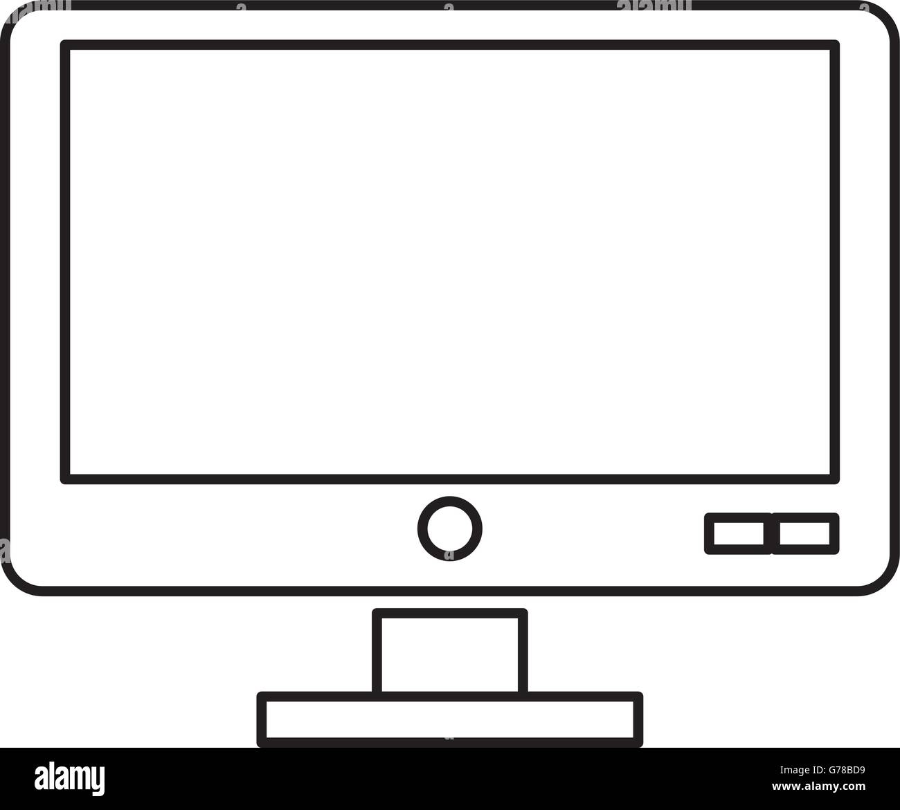 computer monitor icon Stock Vector Image & Art - Alamy