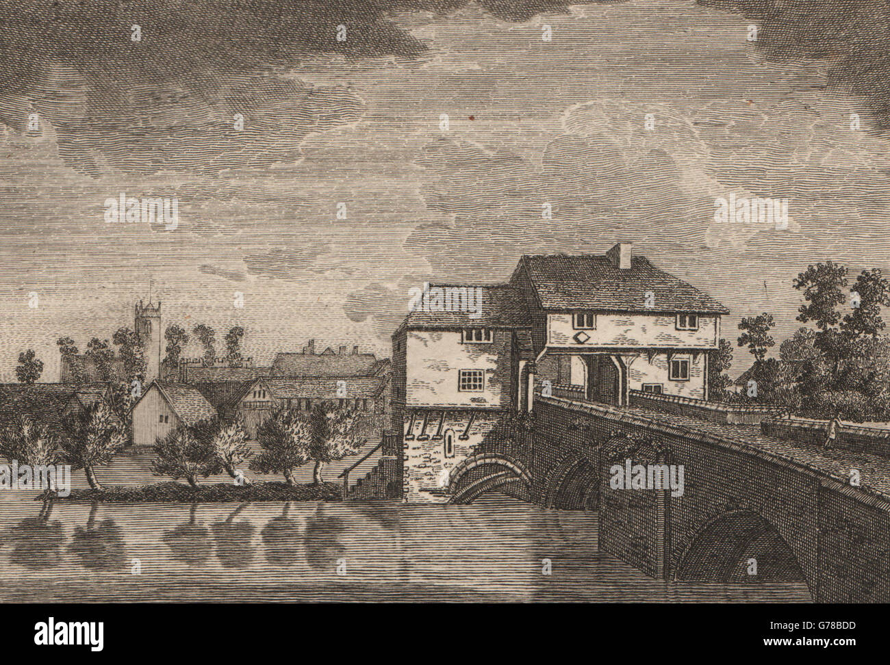 BEDFORD BRIDGE, Bedfordshire. Plate 1. GROSE, antique print 1776 Stock ...