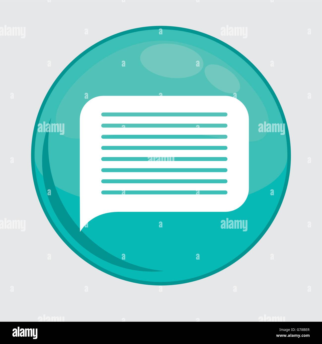 bubble button icon. Social media design. vector graphic Stock Vector ...