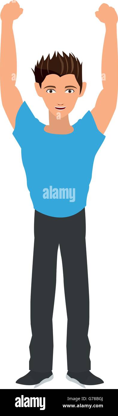 man with raised arms icon Stock Vector Image & Art - Alamy