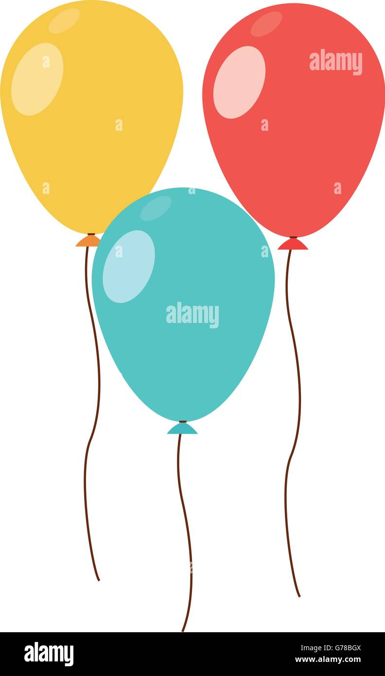 Three balloons icon vector Stock Vector Images - Alamy