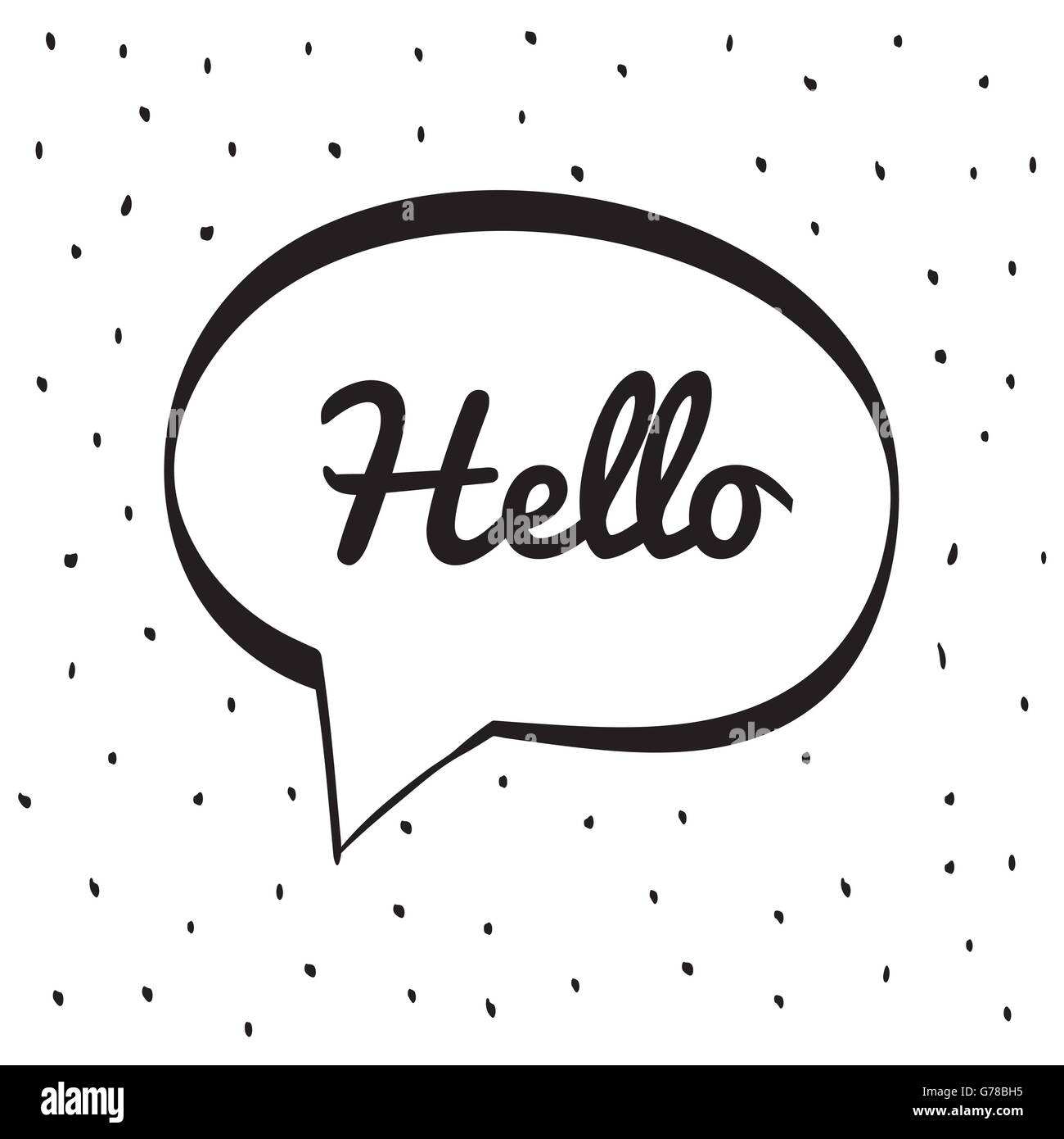 Hello icon. Bubble design. vector graphic Stock Vector Image & Art - Alamy