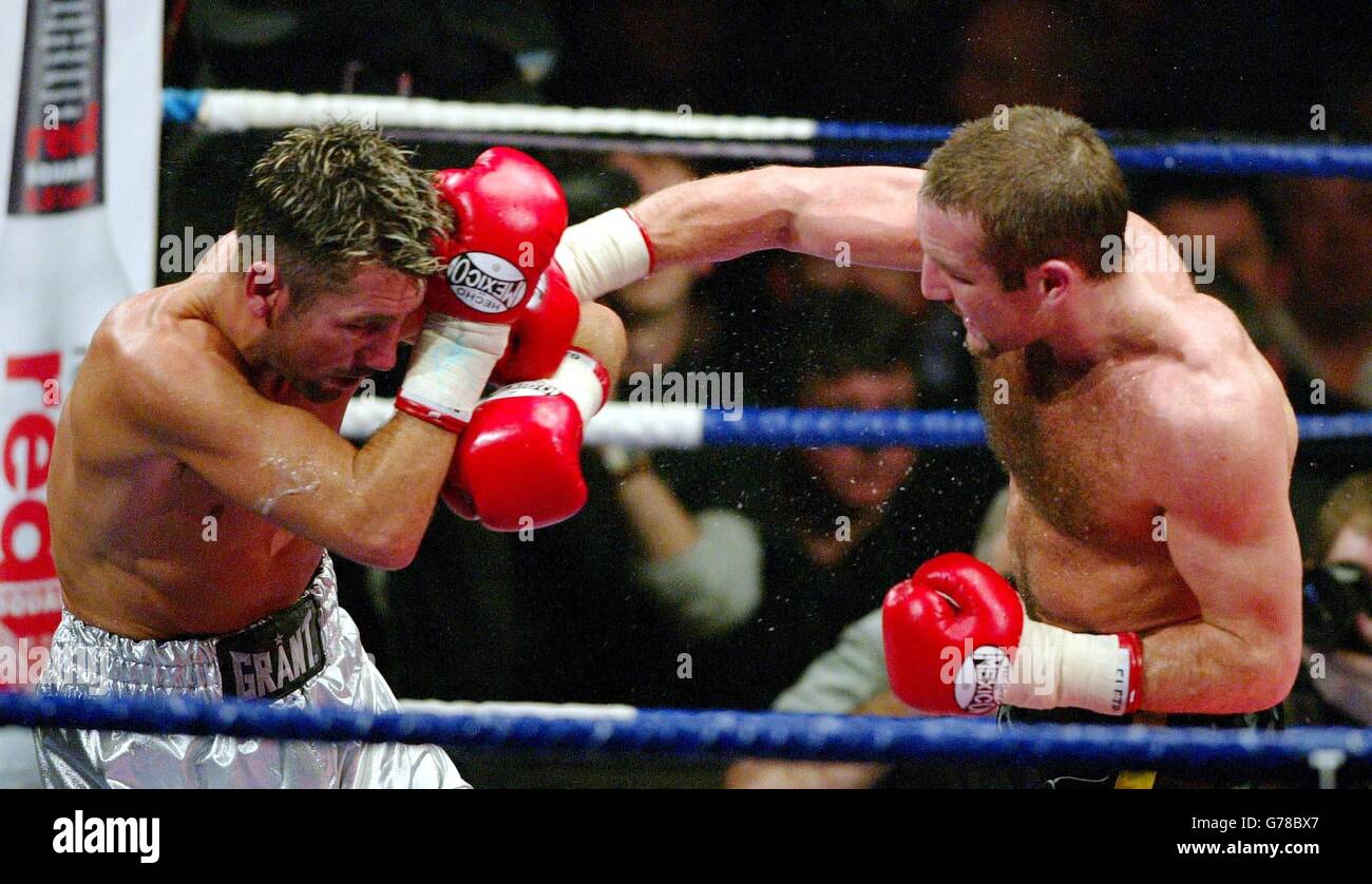 Scott Harrison (right) from Glasgow, Scotland piles on the pressure, on ...