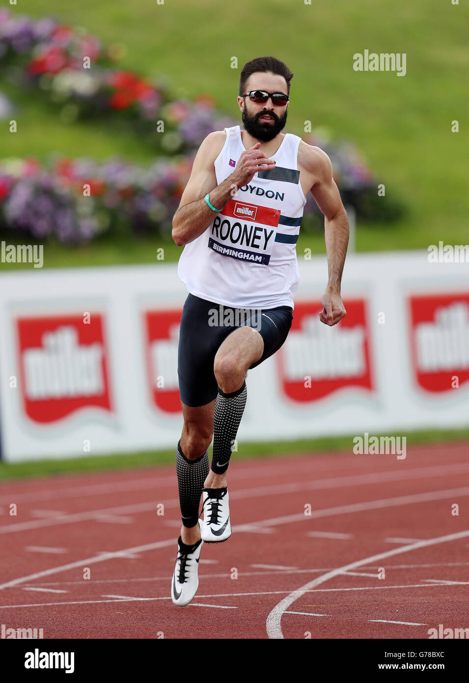Martin Rooney in the 400m during day one of the British Championships ...