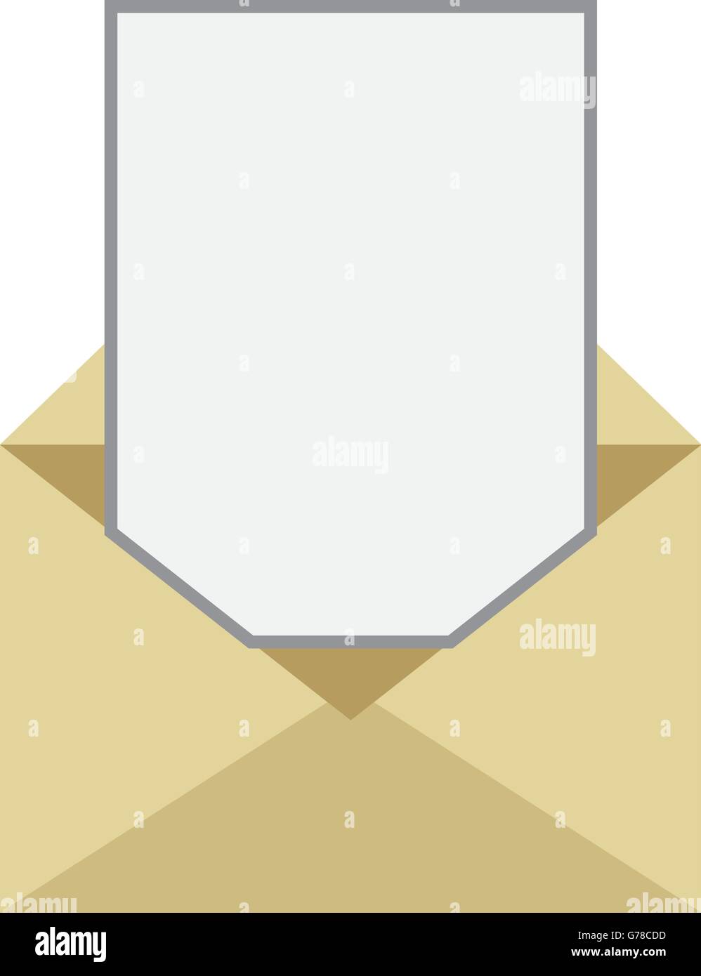 envelope with paper coming out icon Stock Vector Image & Art - Alamy