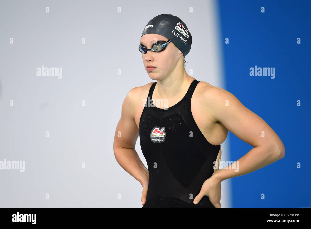 England's Becki Turner prepares to race in heat 6 of the Women's 100m ...