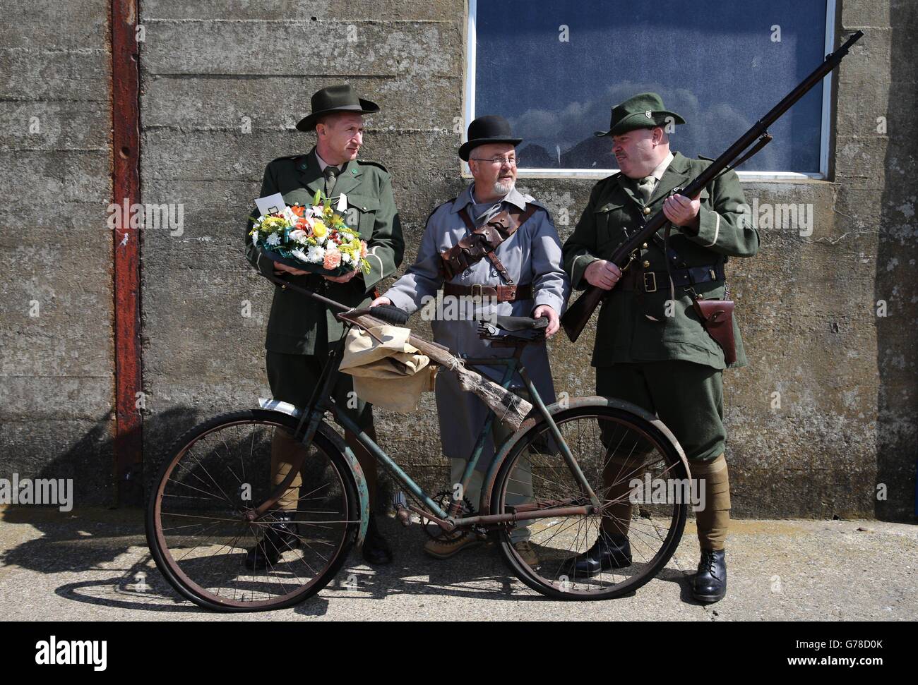 Re-enactors (from the left) Paul Callery, James Langton and Rod ...