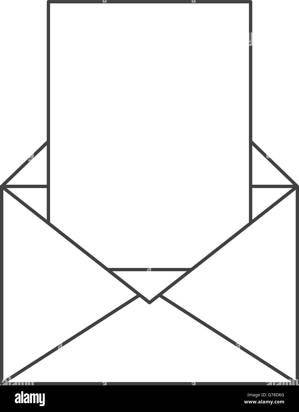 Envelope paper coming out icon hi-res stock photography and images - Alamy