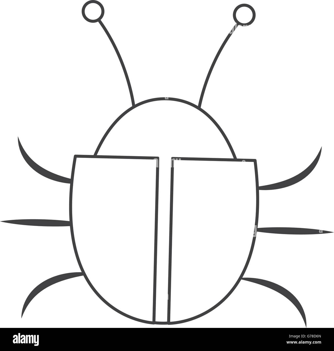 simple bug icon Stock Vector Image & Art - Alamy
