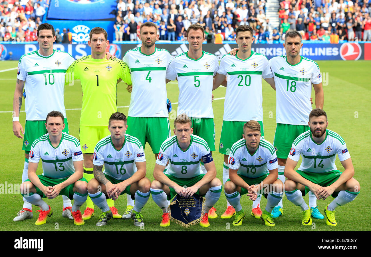 A Northern Ireland team group photo during the round of 16 match at the ...