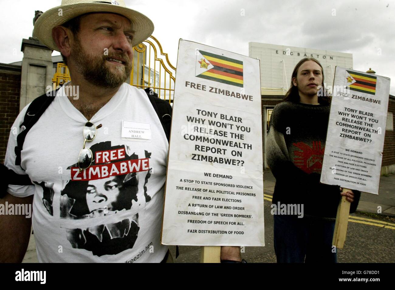 Zimbabwean Andrew Hall (left) who now lives in Worcester and Harry ...