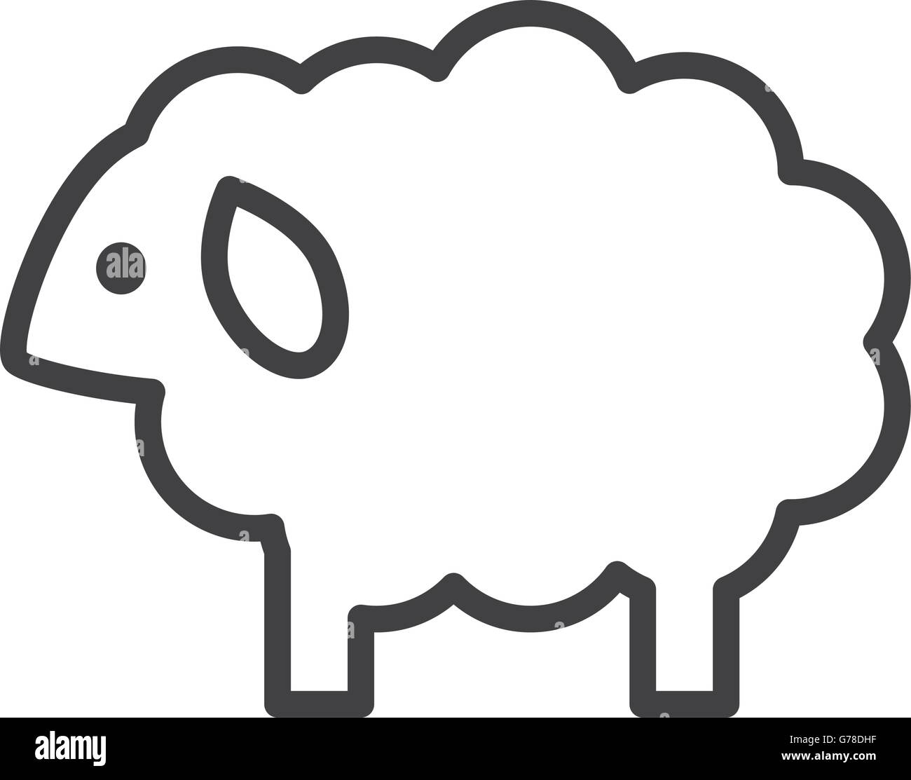 Sheep icon. Cute animal design. Vector graphic Stock Vector Image & Art ...