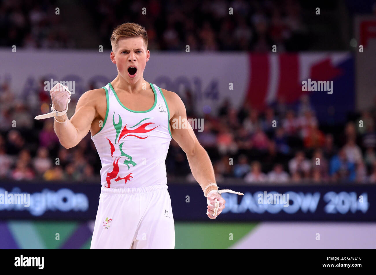 Wales' Robert Sansby during the Men's Artistic Gymnastic's Team Final ...