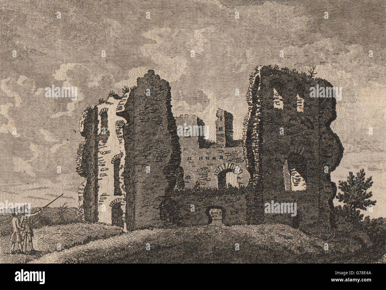 ODIHAM CASTLE, Hampshire. 'Odiam Castle'. GROSE, antique print 1776 ...