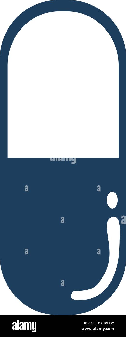 Blue pill icon. Medical care design. Vector graphic Stock Vector Image ...