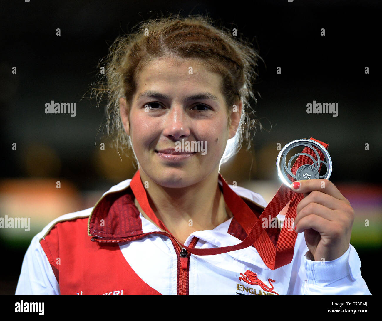England's Yana Rattigan with the Silver Medal she won in the Womens ...