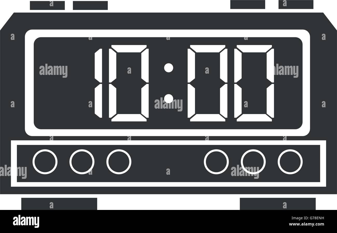 digital alarm clock icon Stock Vector Image & Art - Alamy