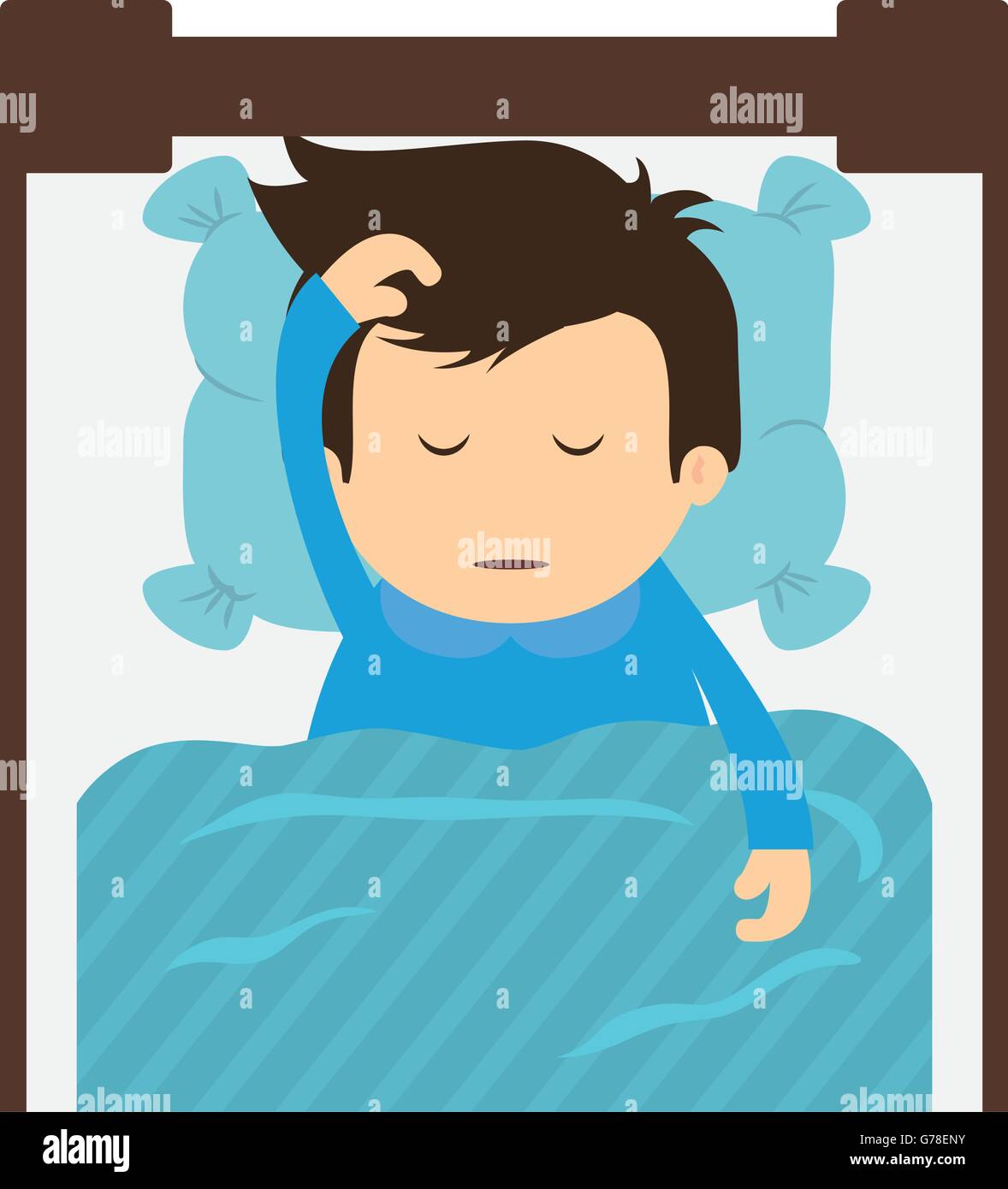Boy sleeping icon. resting and sleep design. Vector graphic Stock ...