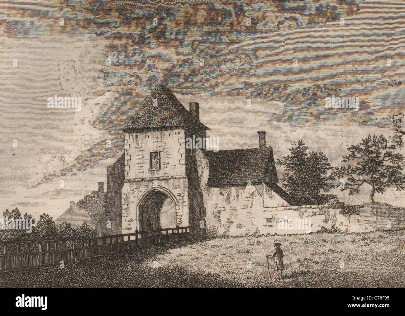 FAVERSHAM ABBEY, Kent. Plate 2. GROSE, antique print 1776 Stock Photo ...